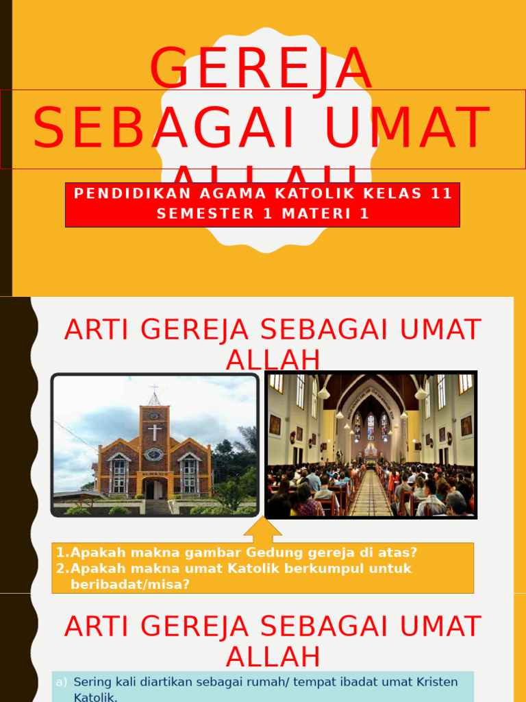11 Gereja SBG Umat Allah | PDF