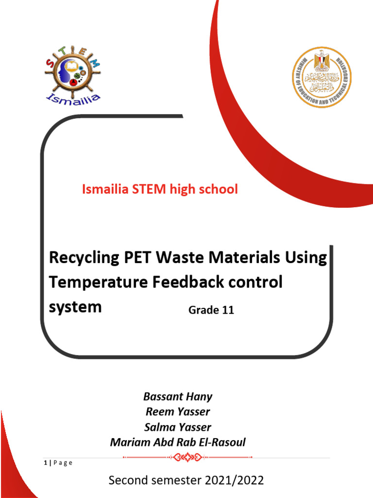 Recycling PET Waste Materials Using Temperature Feedback control system ...