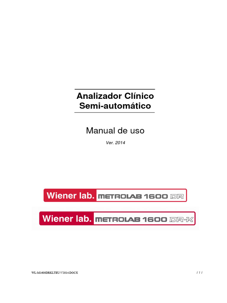 Wienerlab-Metrolab1600DR&DR-K Manual de Uso v2014 | PDF