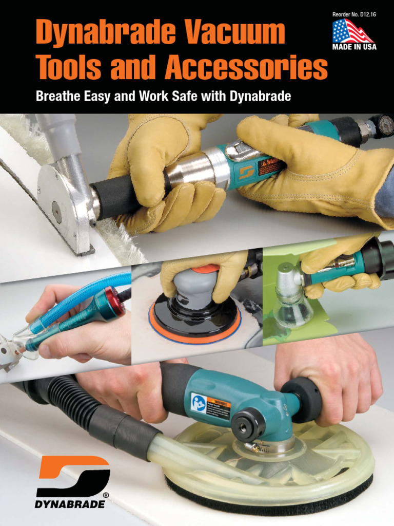 Dynabrade Vacuum Tools Accessories Brochure | PDF | Bearing (Mechanical)
