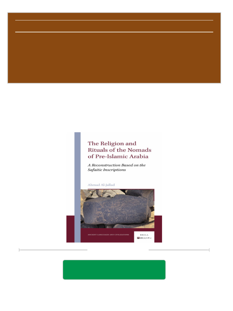 The Religion and Rituals of The Nomads of Pre Islamic Arabia A ... The Religion and Rituals of The Nomads of Pre Islamic Arabia A ...