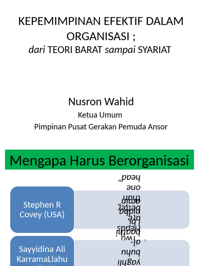 Kepemimpinan Efektif | PDF