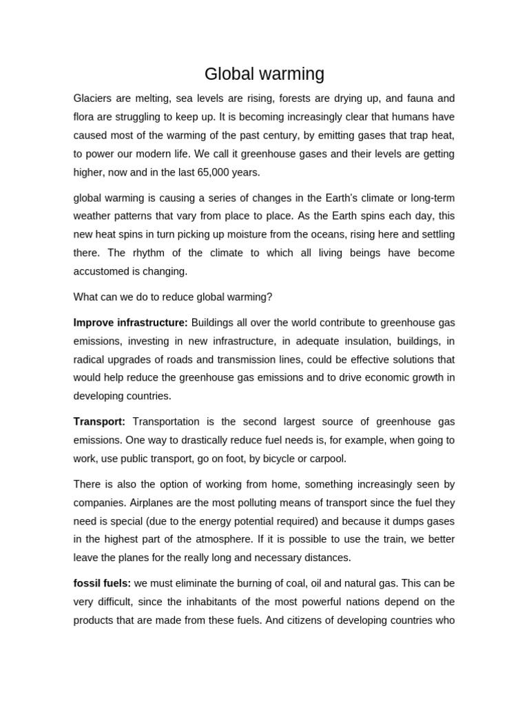 Global Warming | PDF