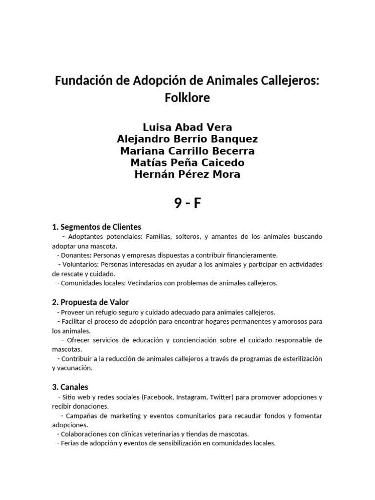 Modelo de Negocio - Folklore | PDF