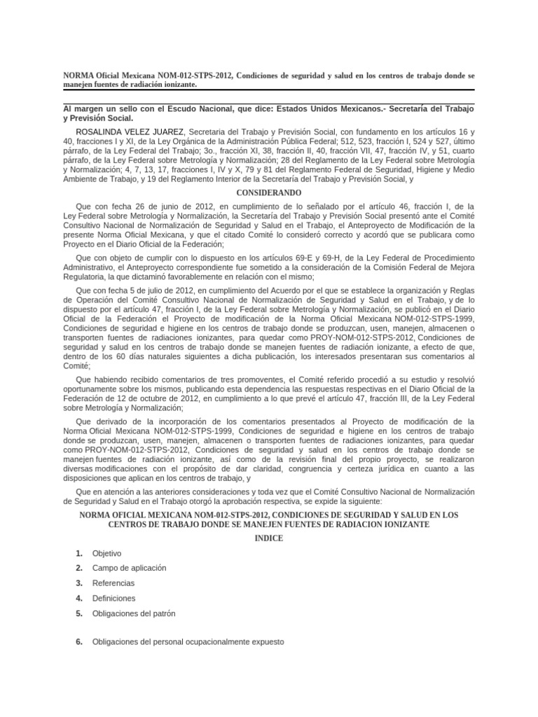 NOM 012 | PDF