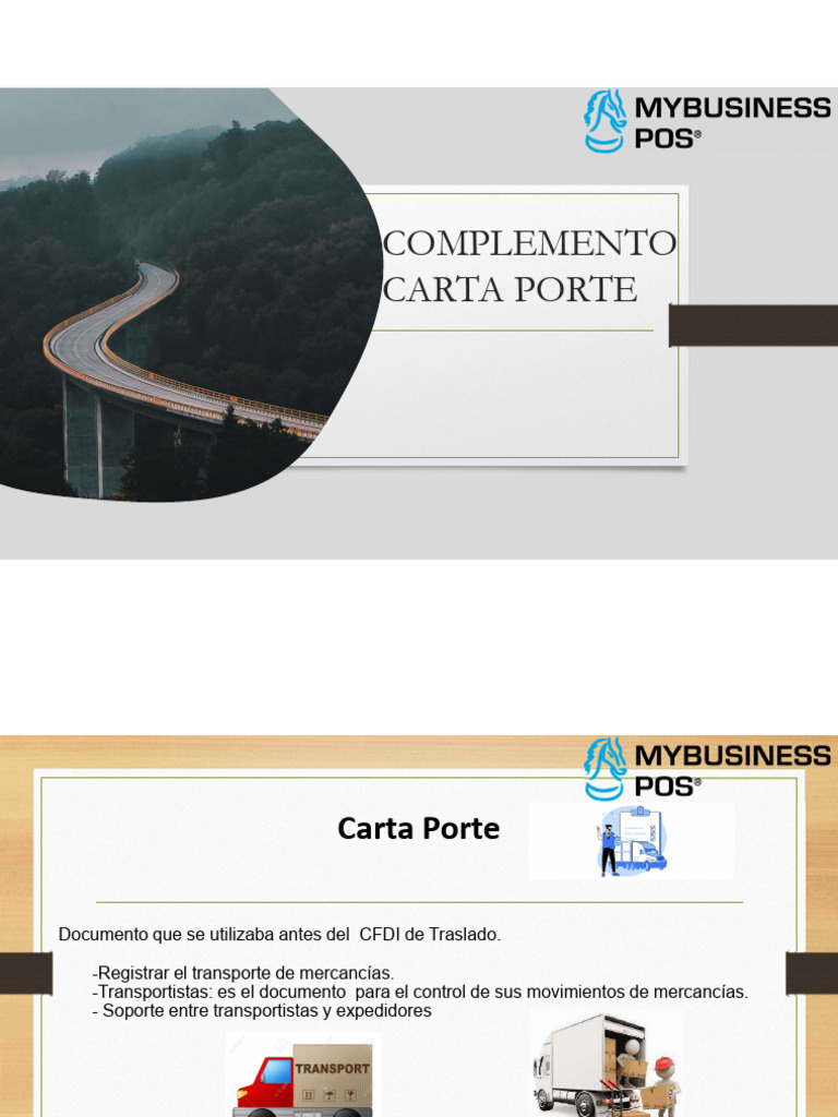 MyBusiness POS - Complemento Carta Porte 2.0 | PDF