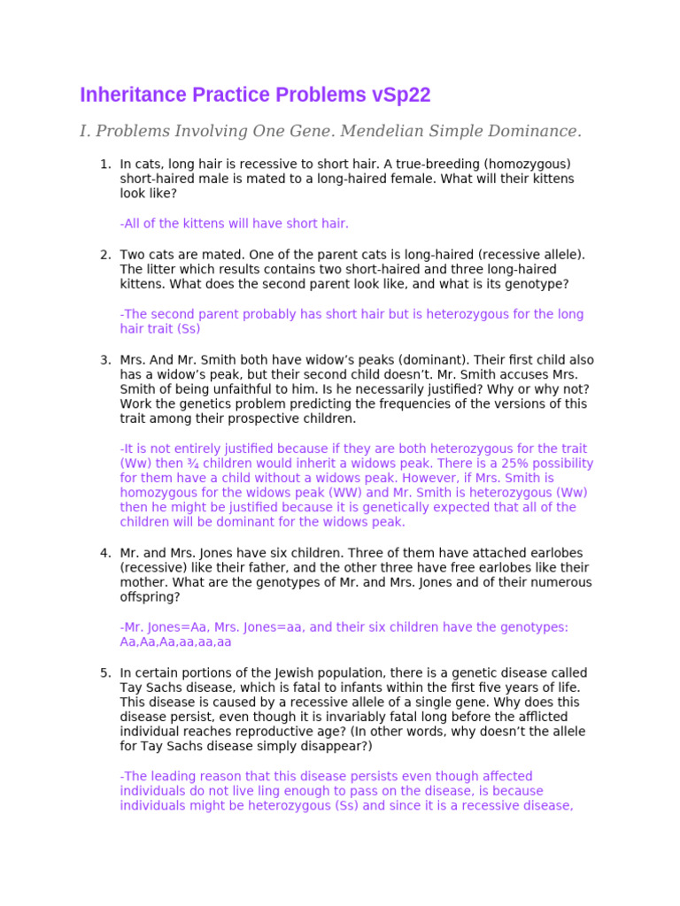 bsc2010 Inheritancepracticeproblems | PDF