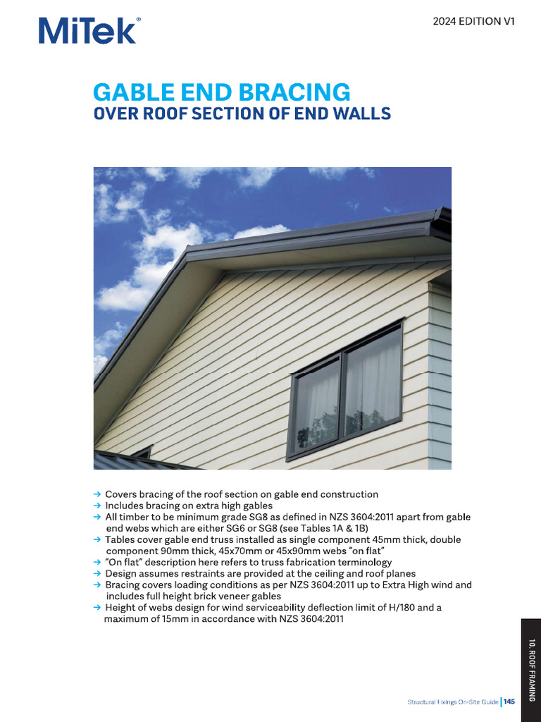 MiTek Gable End Bracing 2024 v1 | PDF