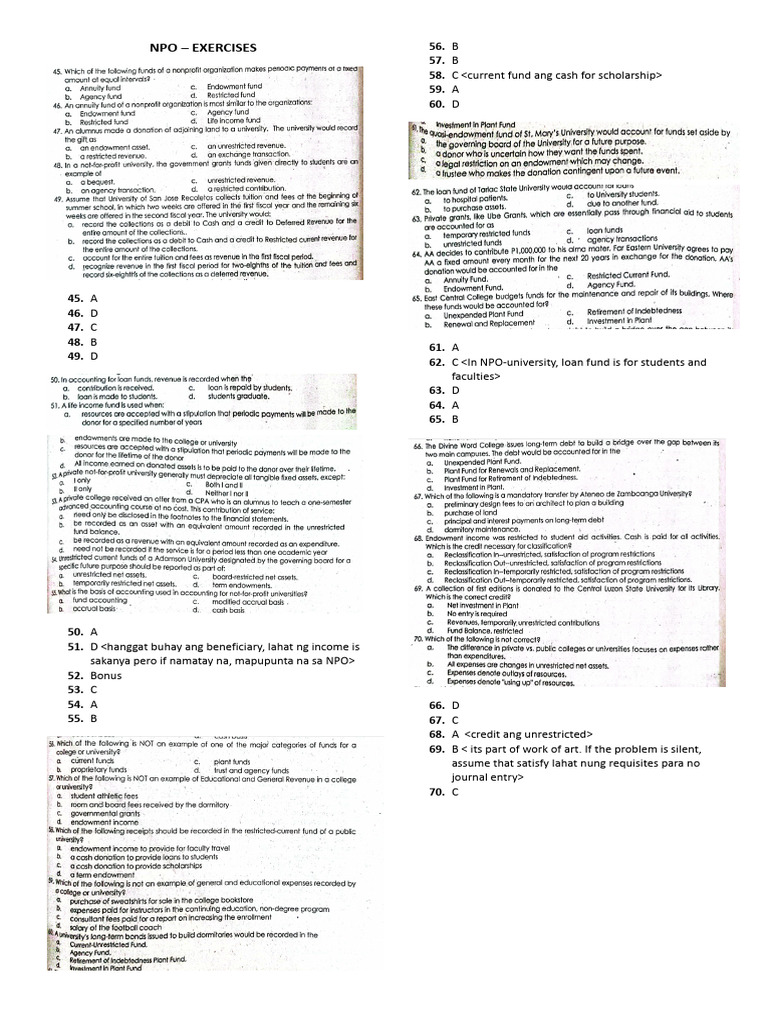 Day 4 NPO Exercises | PDF