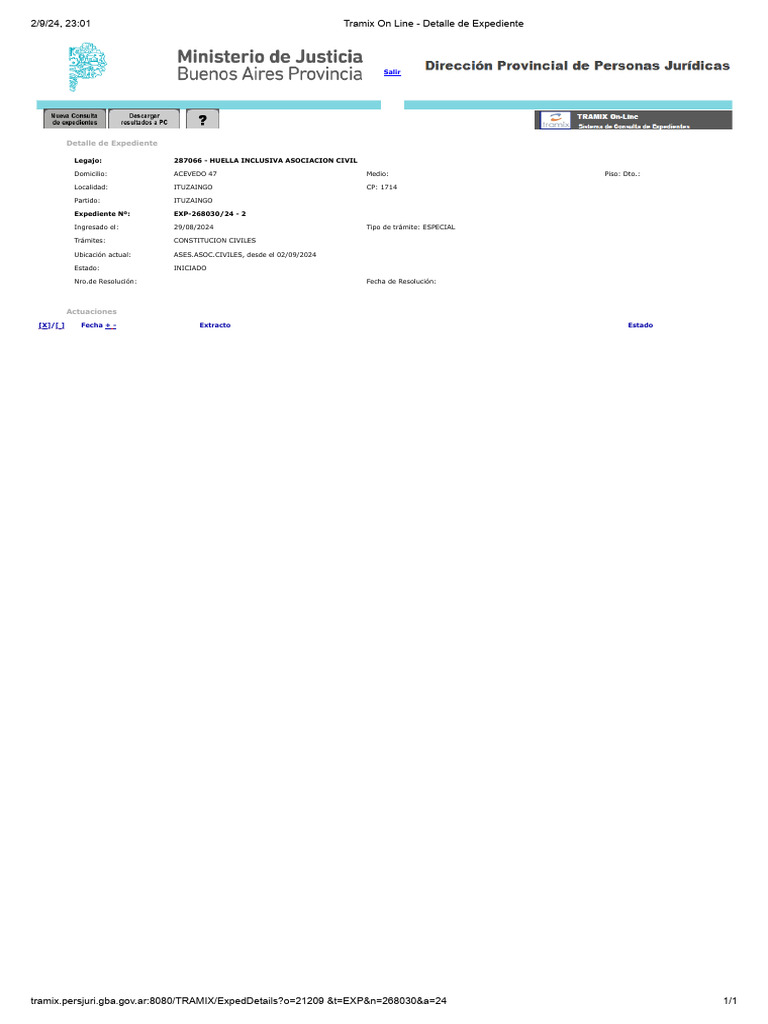 Tramix On Line - Detalle de Expediente | PDF