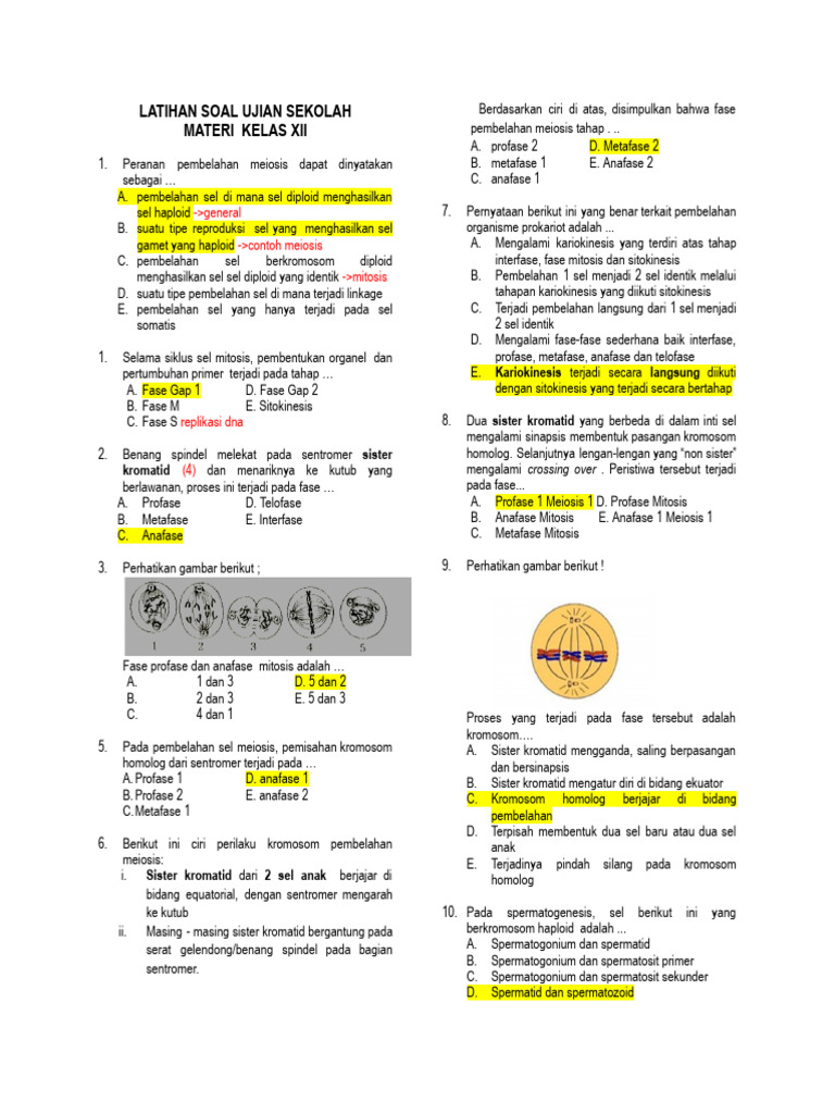 Lat Soal Usek - Materi KLS Xii - 2024 | PDF