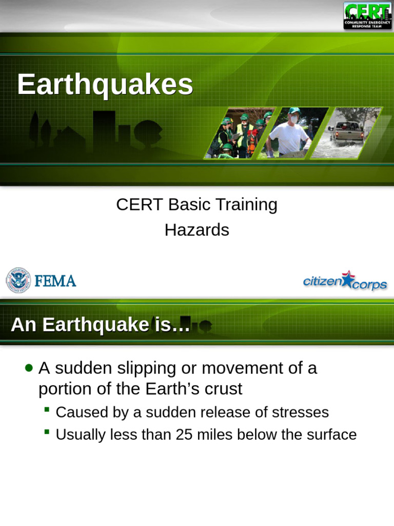 Hazard1 Earthquakes Slides Jan2011 | PDF