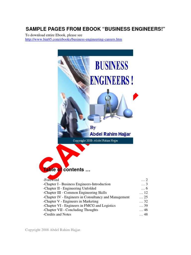 Business Engineering SAMPLE | PDF | Warehouse | Marketing