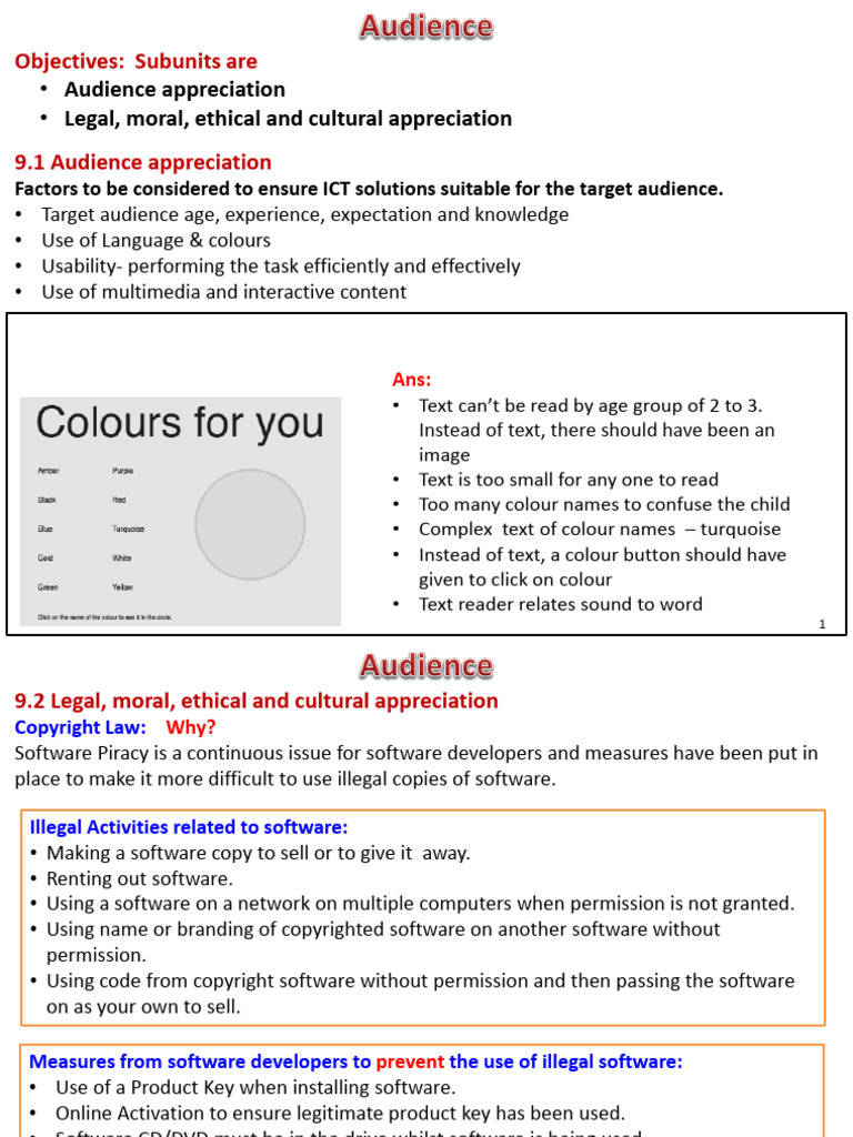 Unit 9 -Audience | PDF