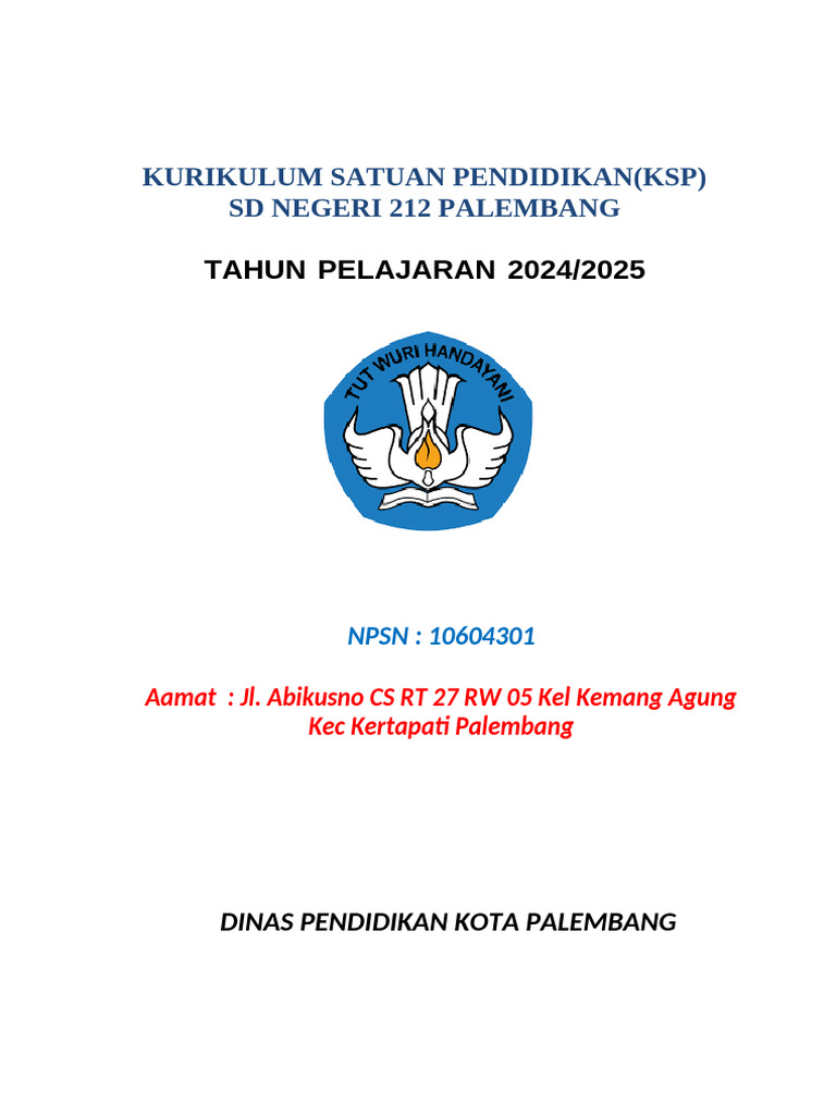 KSP_I_2024-2025 SDN 212 PLG revisi | PDF