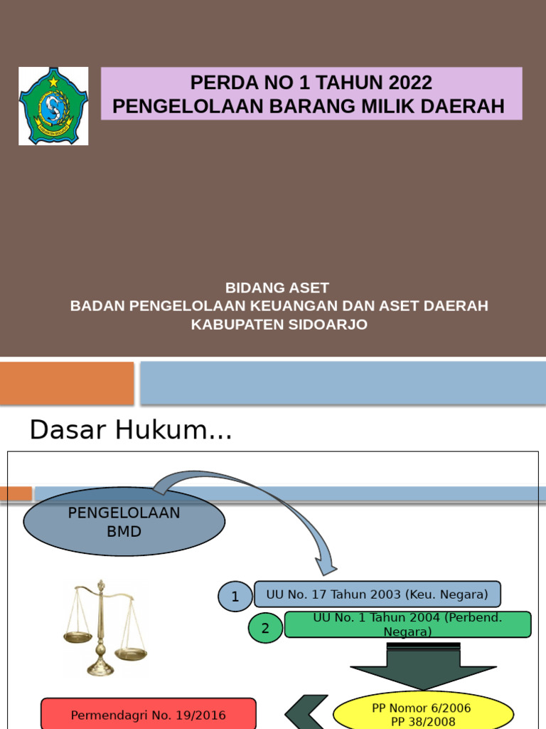 Paparan Perda Pengelolaan BMD | PDF