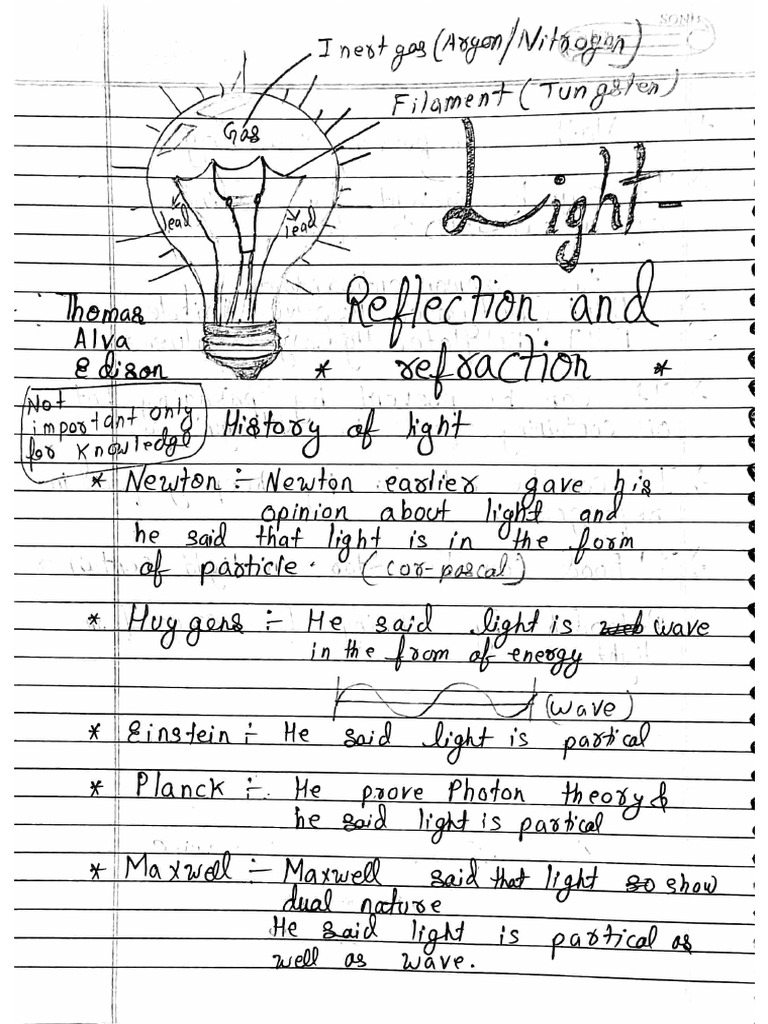 Light - Reflection and - Refraction Class 10 Sci | PDF