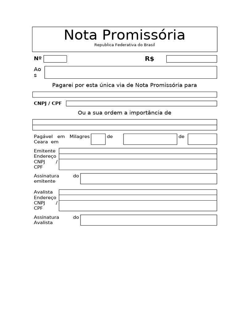 Nota Promissoria | PDF