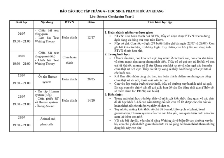Mẫu report - An Khang | PDF