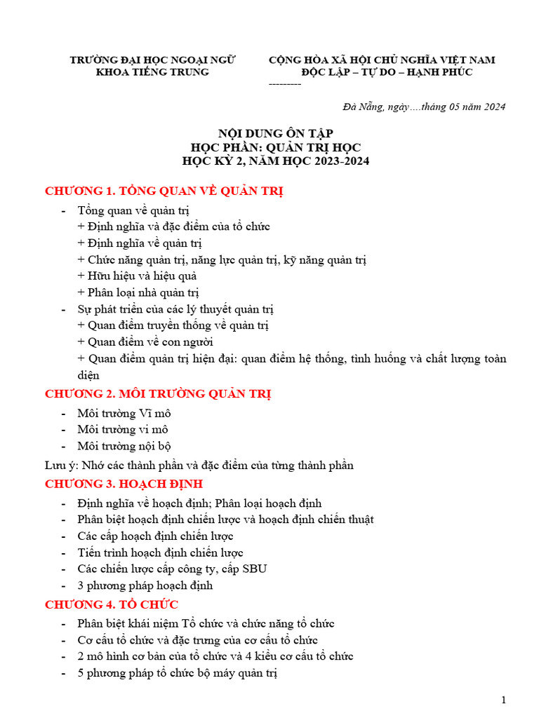 UFL.qth_Noi Dung on Tap 2023-2024 | PDF | Vietnam | Southeast Asia