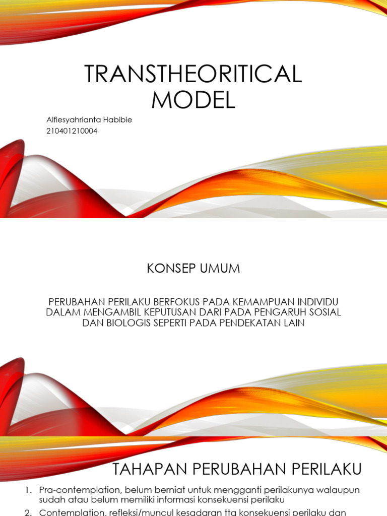 Transtheoritical Model | PDF