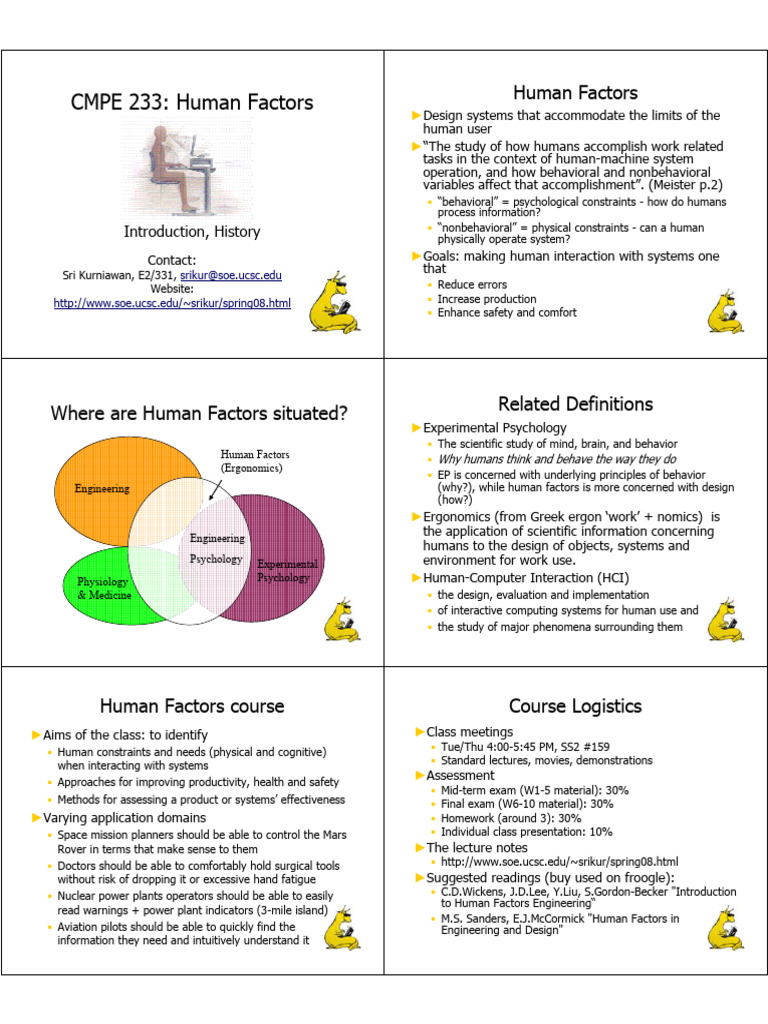 Human Engineering Notes | PDF