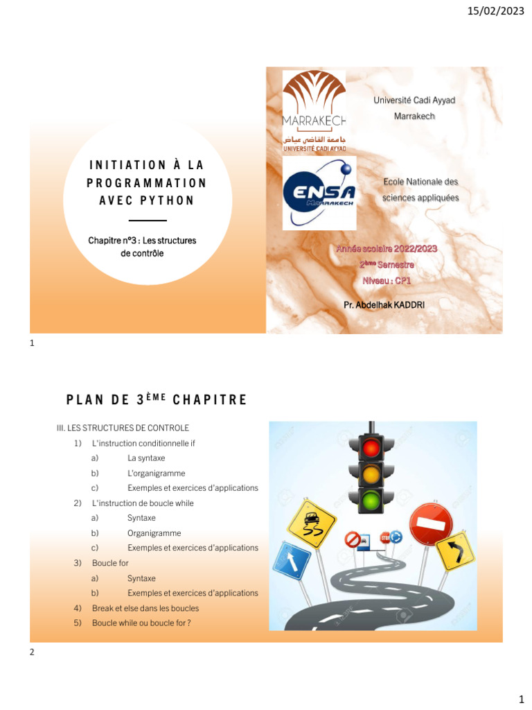 Chapitre N°3-Algo Et Prog Avec Python | PDF