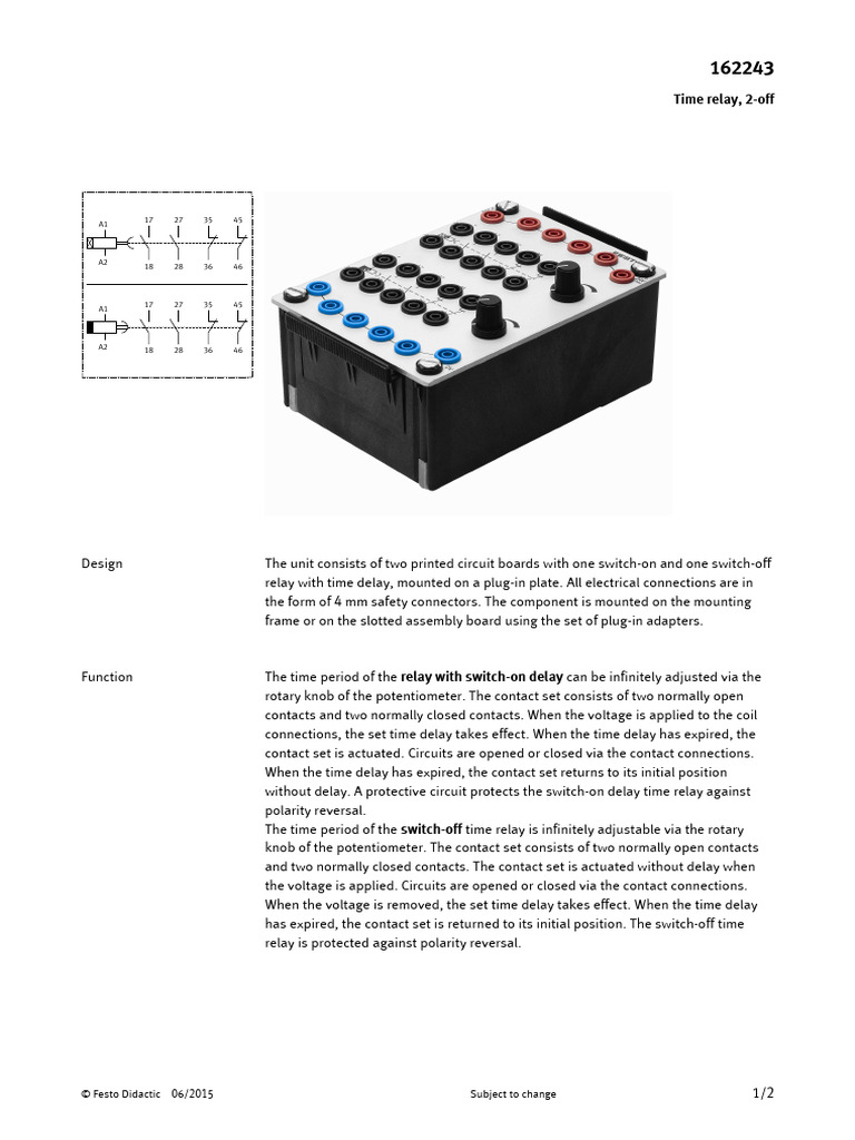 en v2.0 Time Relay 2-Off | PDF