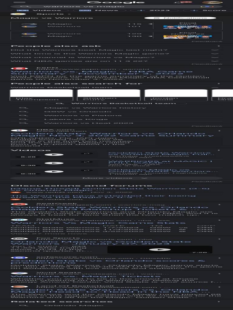 Warriors Vs Magic - Google Search | PDF