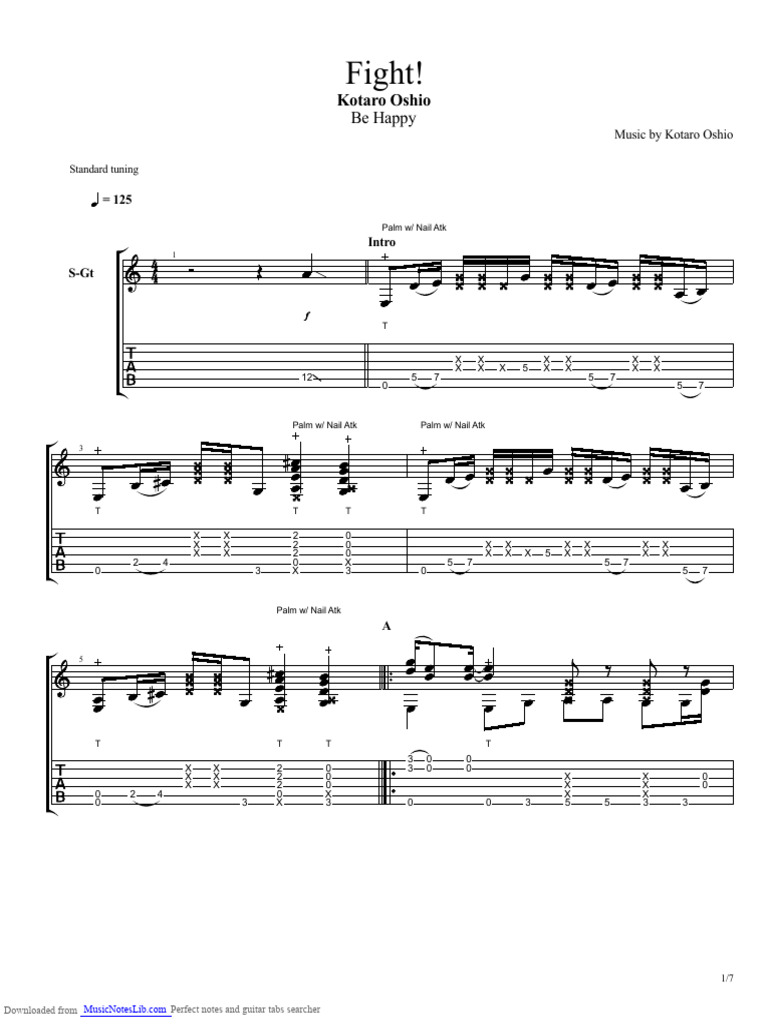 Kotaro Oshio Fight | PDF | Guitars | Guitar Family Instruments