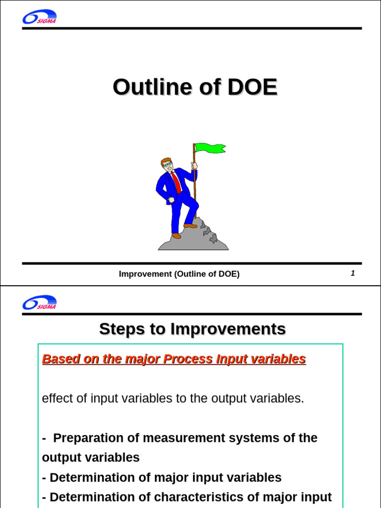 I - 1 DOE - Intro | PDF | Experiment | Statistics