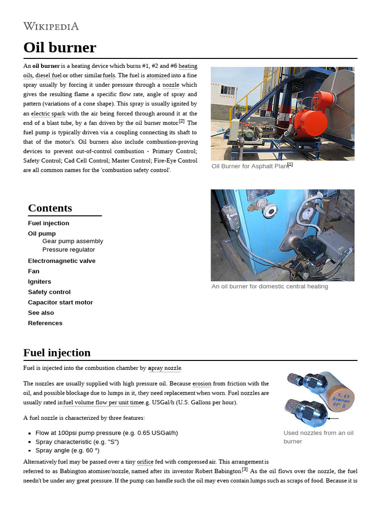 Oil Burner | PDF