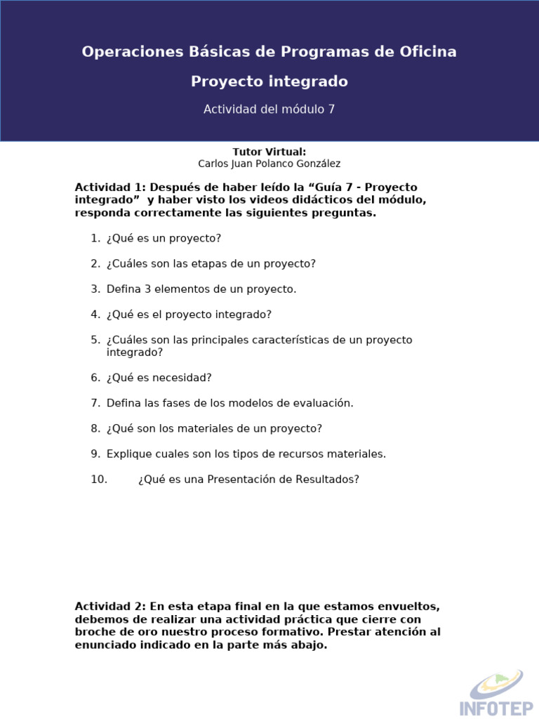 Actividad - Modulo 8 | PDF