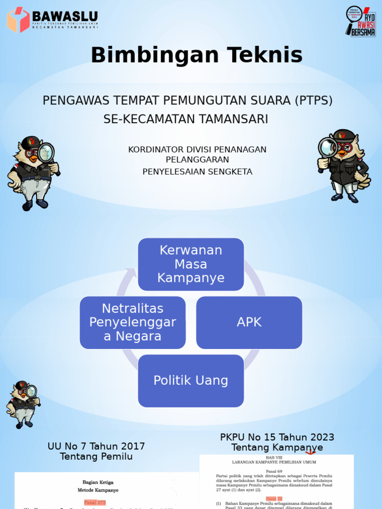 Materi Bimtek PTPS Kordiv PP | PDF