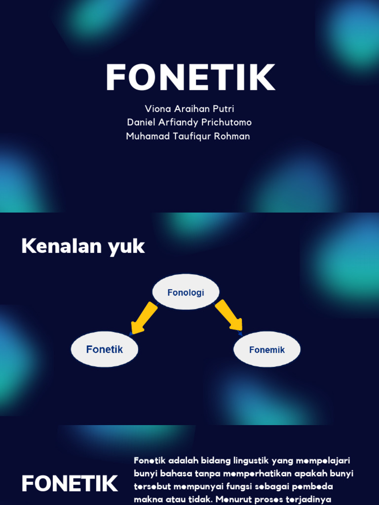 Presentasi Materi Fonetik | PDF