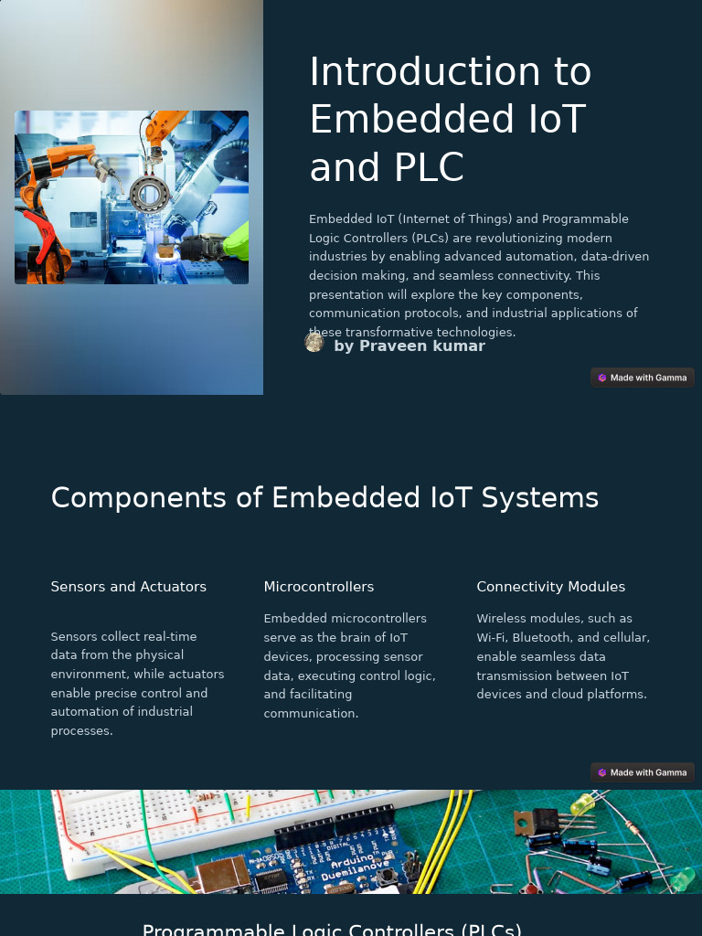 Introduction To Embedded IoT and PLC | PDF