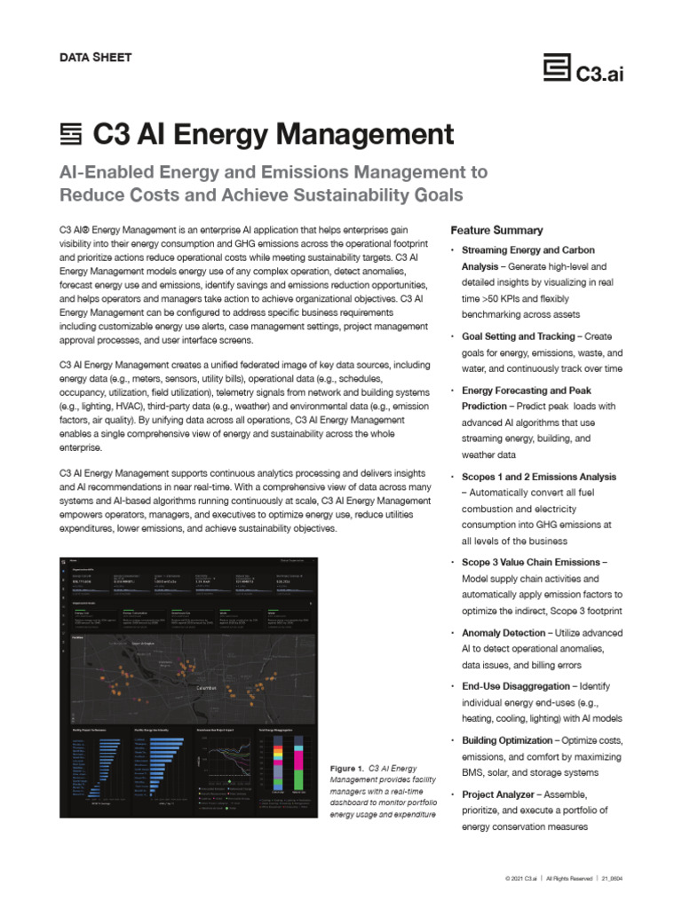C3 AI Data Sheet Energy Management - New | PDF