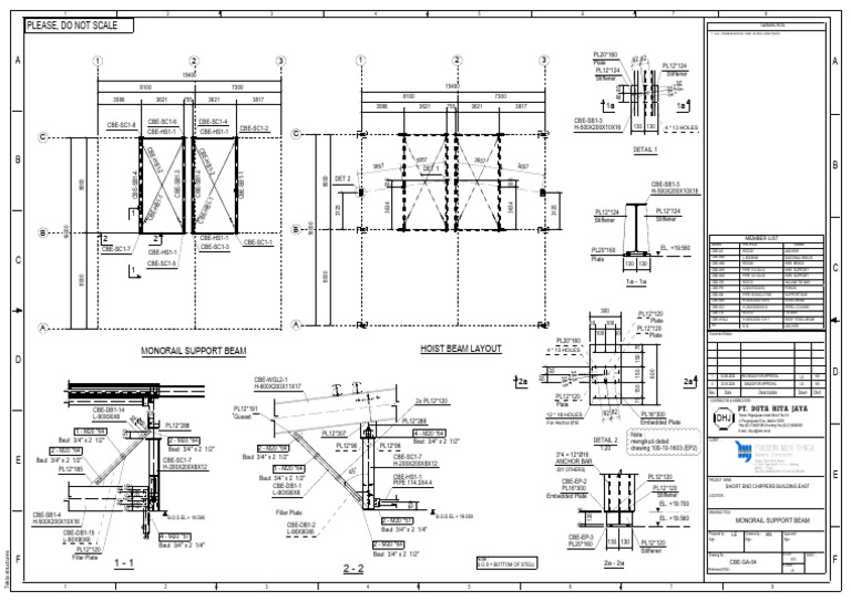 CBE-GA-04 - MONORAIL SUPPORT BEAM - Rev 1 | PDF