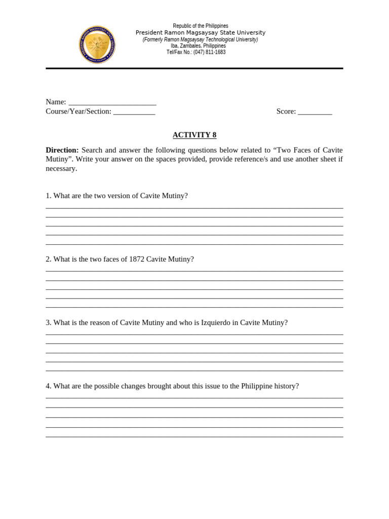 Gec 2a Chapter 4 Activity 8 | PDF