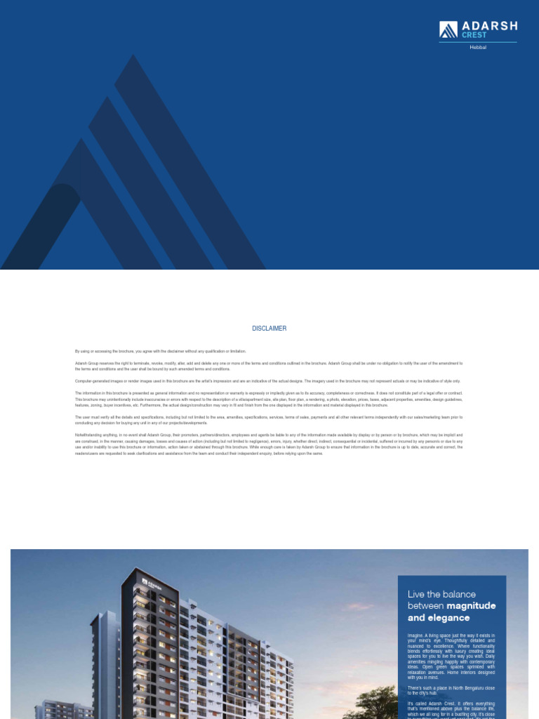 Adarsh Crest Brochure | PDF