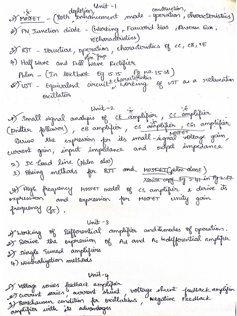 EDC Important Questions | PDF