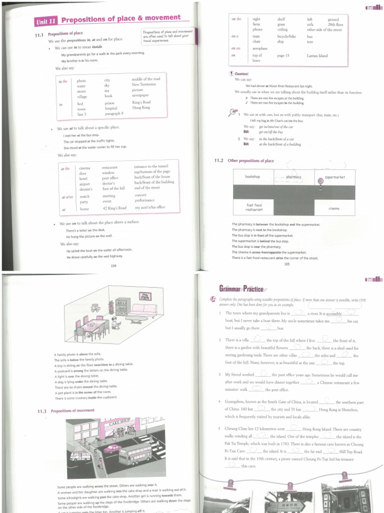 Unit 11 Prep of Place - Movement | PDF