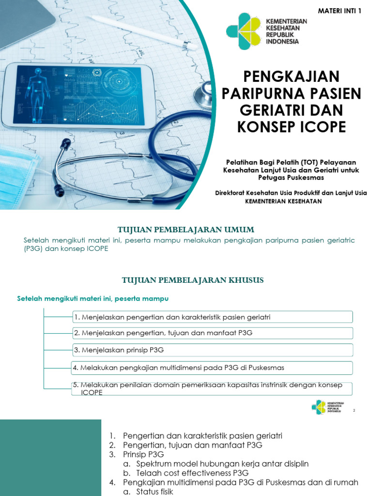 MI.1 Materi P3G Dan Konsep ICOPE | PDF