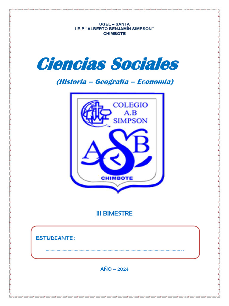 MODULO - CC.SS - III BIMESTRE - 2 º AÑO | PDF