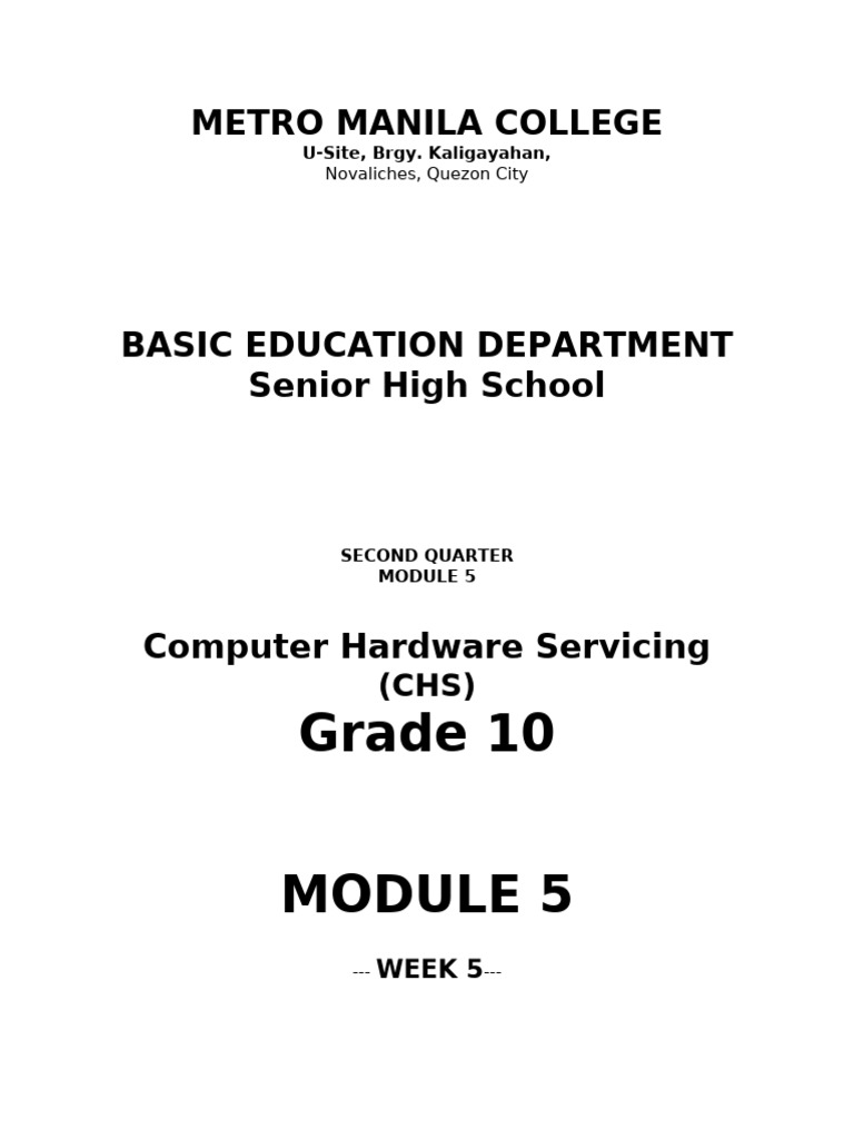 CSS Module 5 GRADE 10 EXCEL | PDF