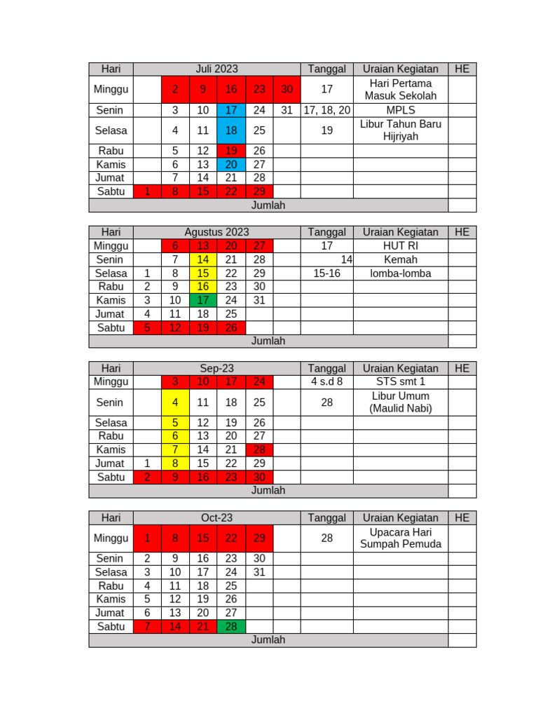 1. Kaldik Slb 2023-2024.Docx | PDF