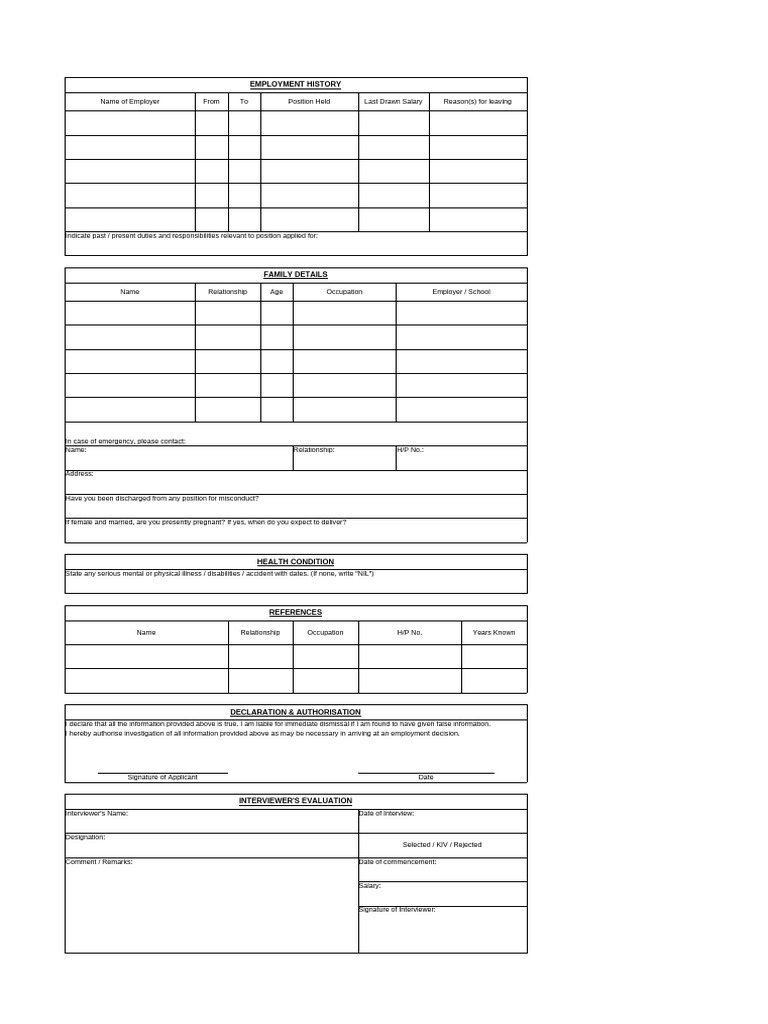 Kunkwan Job Application Form | PDF