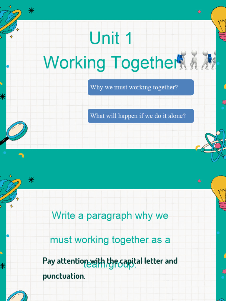 UNIT 1 Working Together Grade 3 | PDF