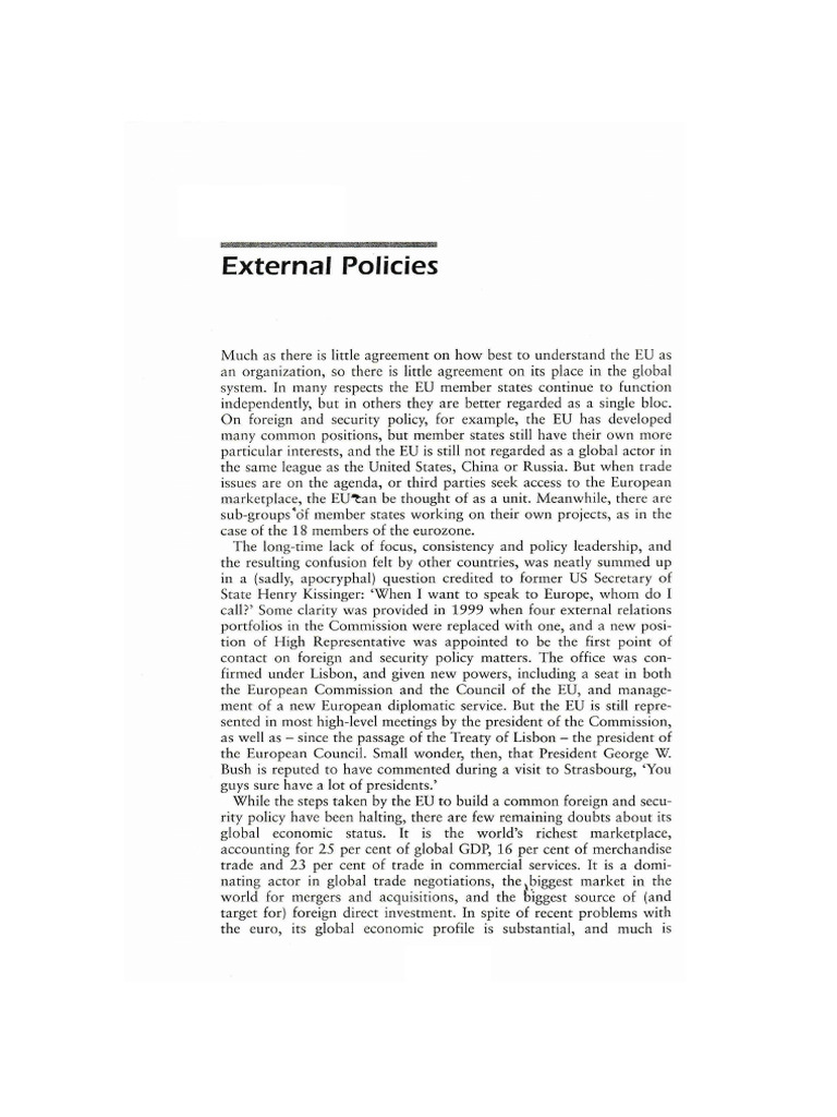 EU External Policies - Edited | PDF