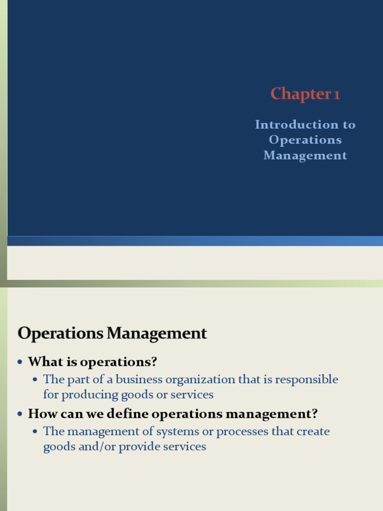 Stevenson 13e Chapter 1 | PDF